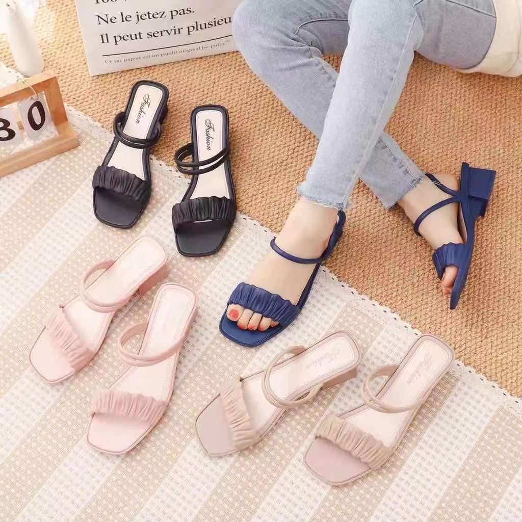 AH Korean rubber High 2 inch Heels Sandals #713 | Shopee Philippines