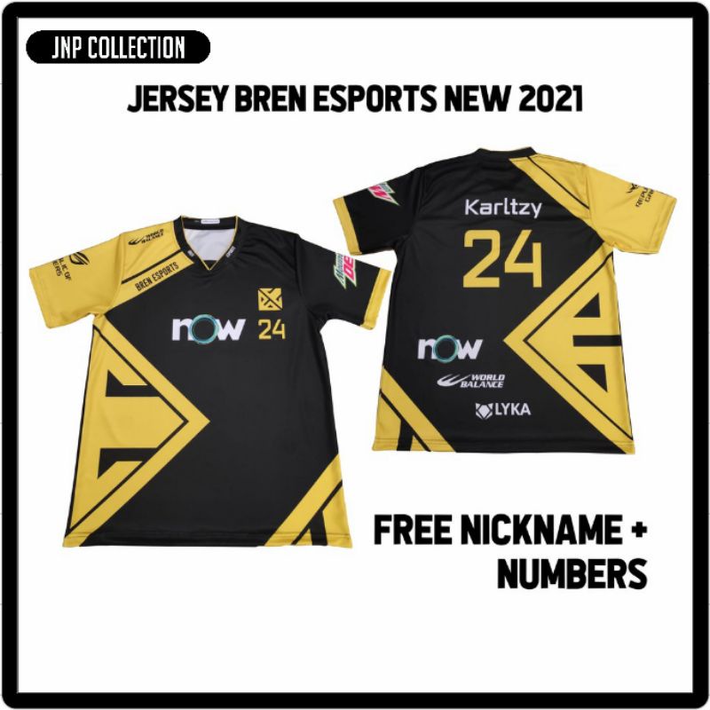 Bren Esports Jersey 2022 Jersey Clothes BLACK ESPORTS BREN T-Shirt FREE ...