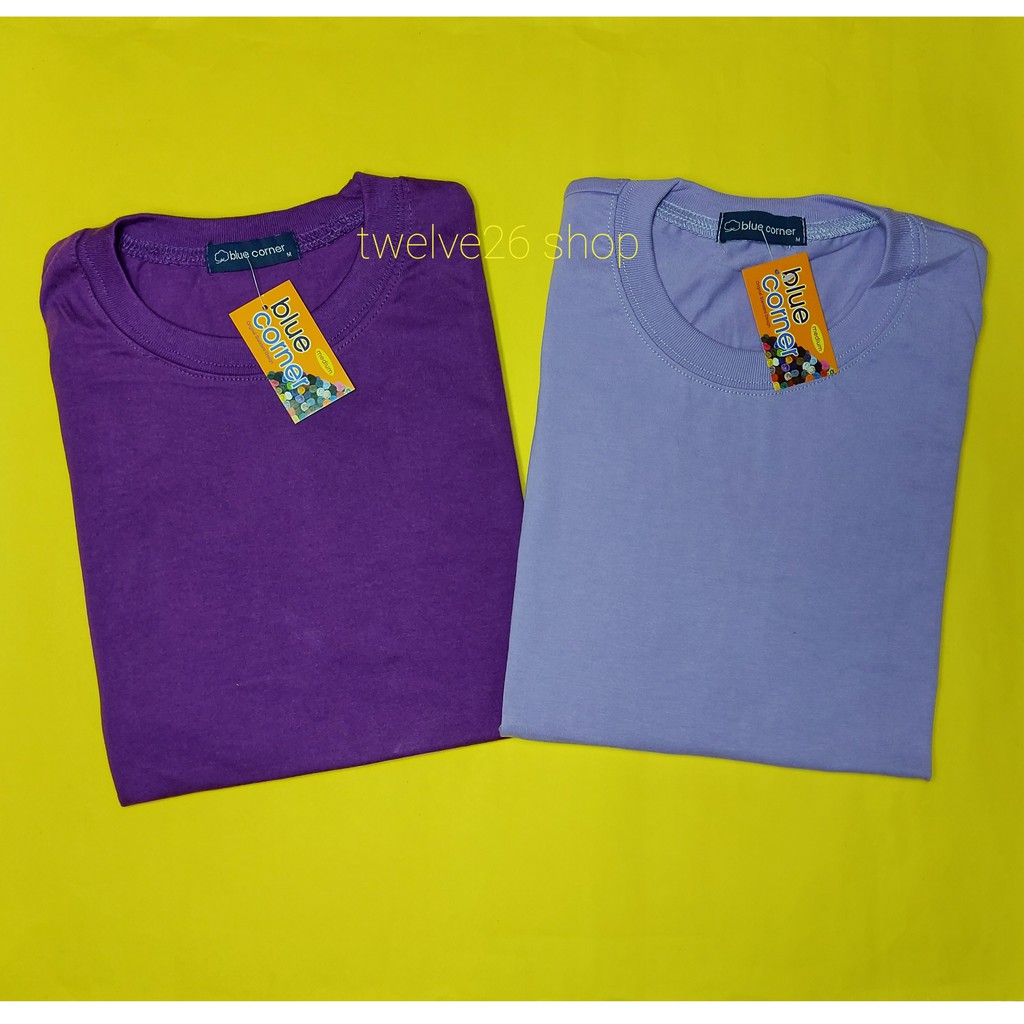 ORIGINAL BLUE CORNER Round Neck T-SHIRT Plain Unisex XS to 5XL Purple ...
