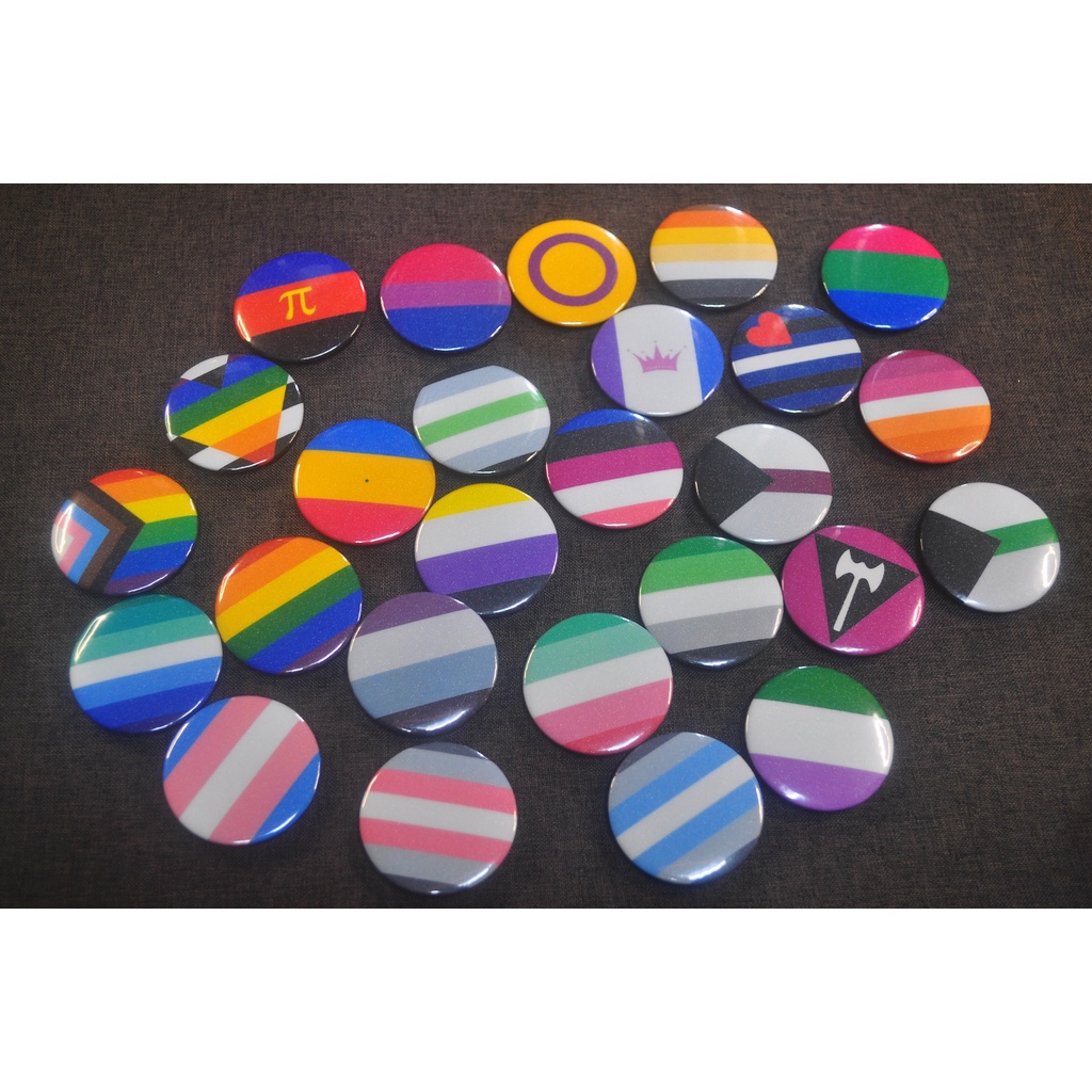 Complete PRIDE LGBTQ+ Flag Pin Button Badges 1.75"/2.25" | Shopee ...