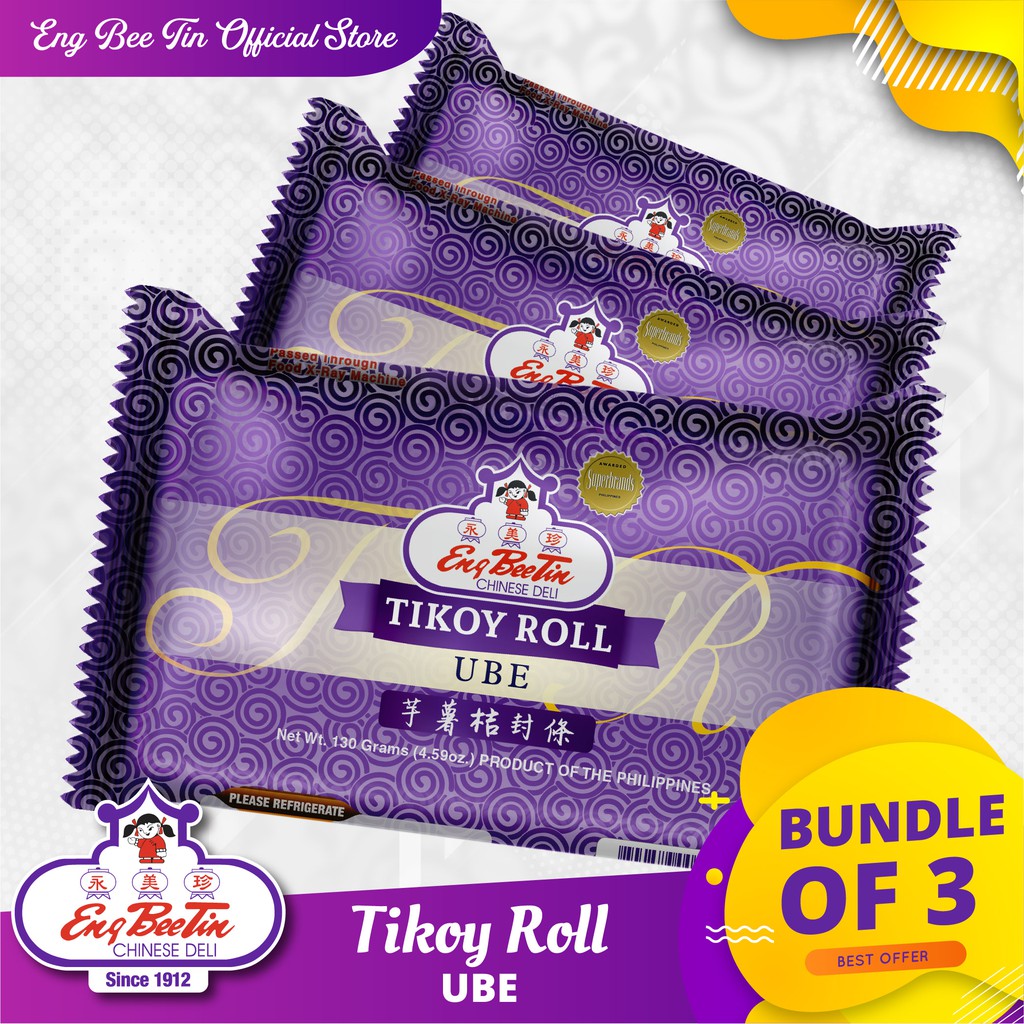 Eng Bee Tin Tikoy Rolls Ube ( 3-pack ) | Shopee Philippines Eng Bee Tin Tikoy Rolls Ube ( 3-pack ) | Shopee Philippines