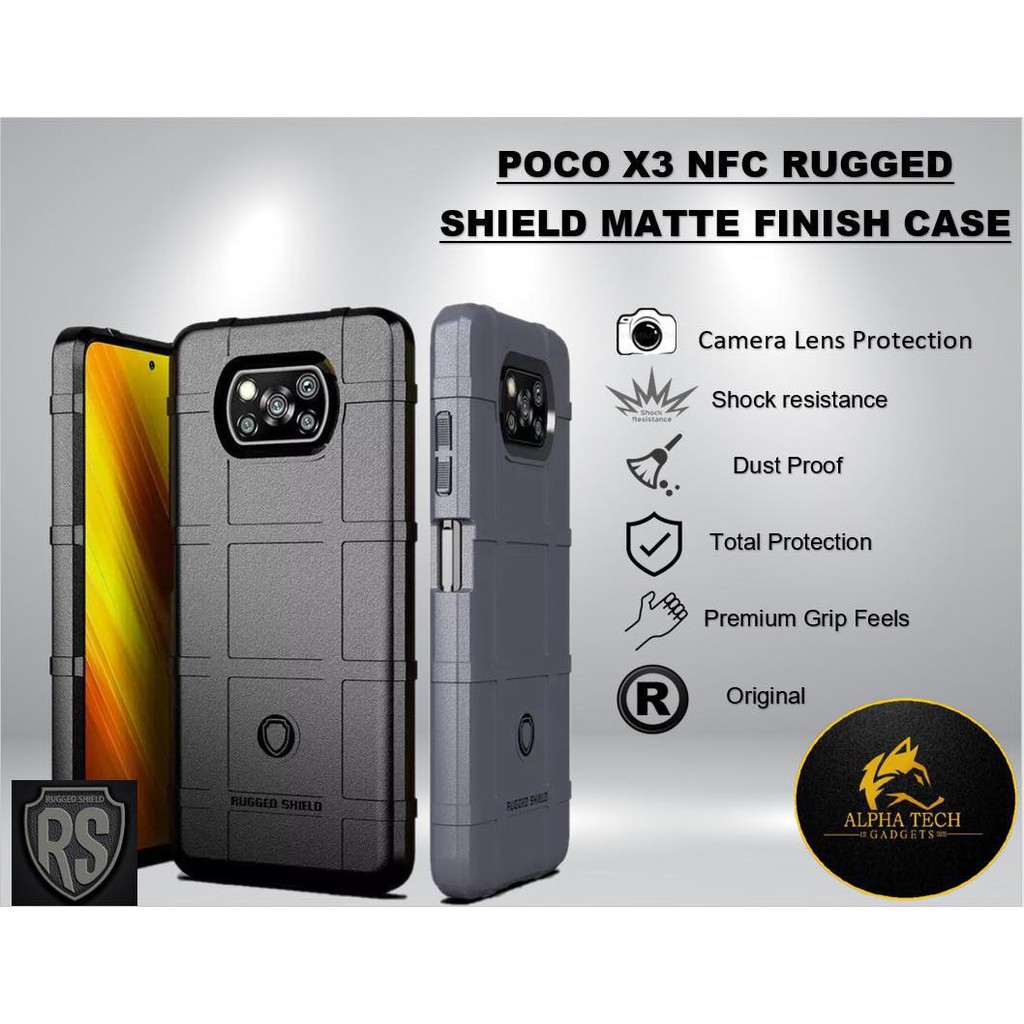 Poco X3 NFC / Poco X3 Pro Case Rugged Shield Matte Finish Armour Case ...