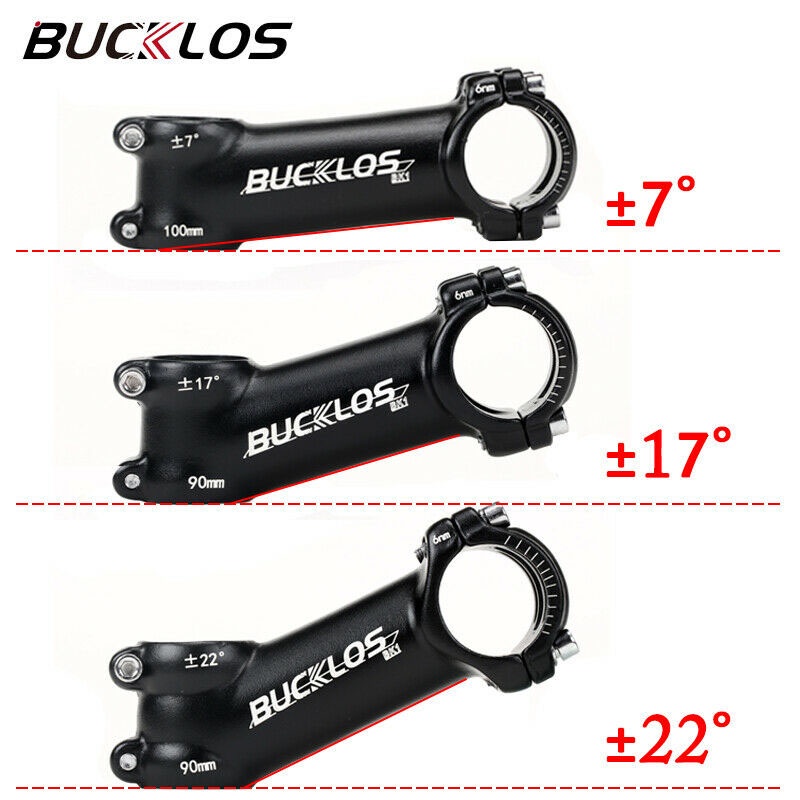 BUCKLOS MTB Handlebar Stem 7/17/22 Degree Bicycle Stem for Mountain ...
