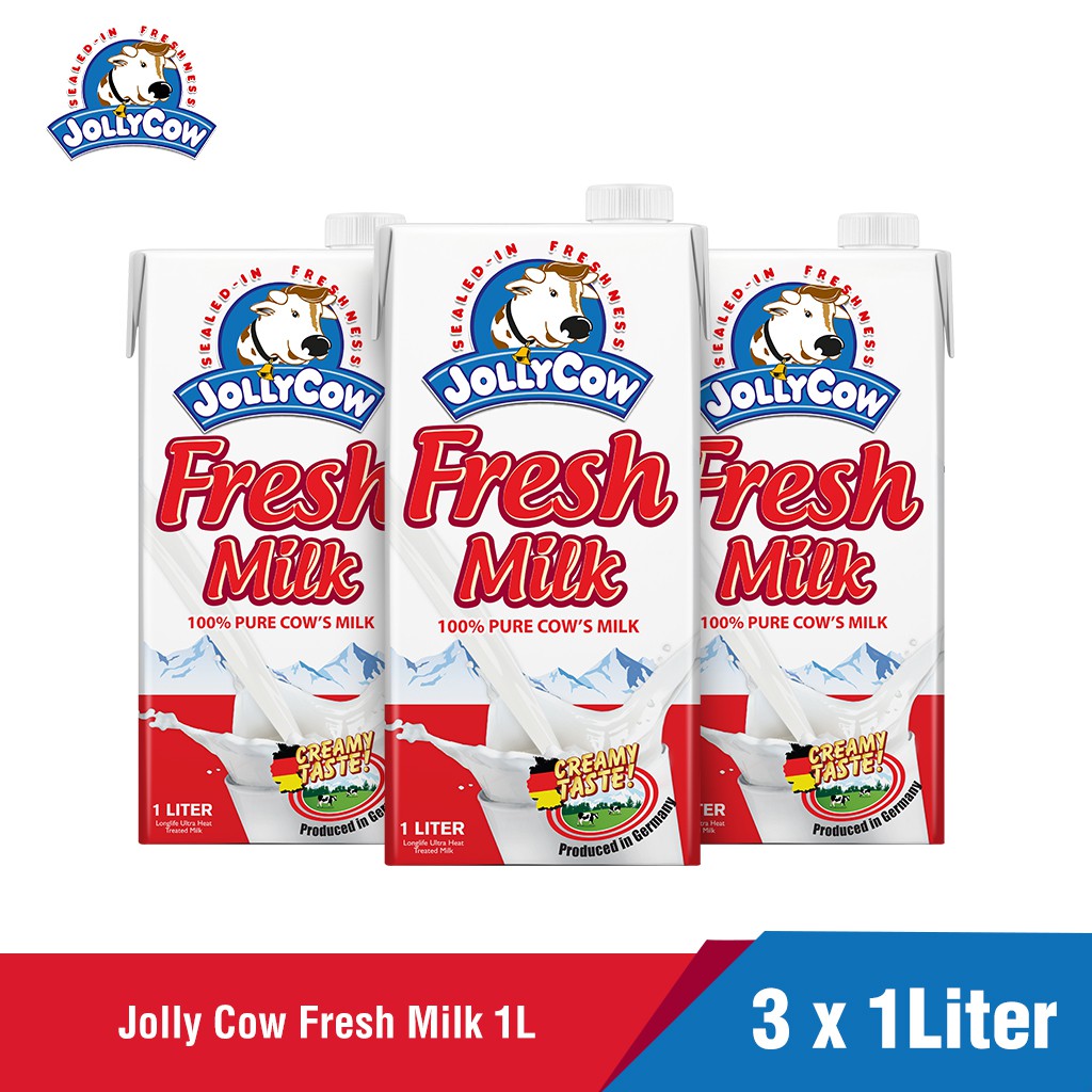 Jolly Cow Pure Fresh Milk 1L x 3 | Shopee Philippines