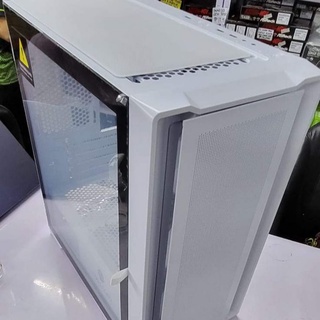 Coolman Ruby Black / White w/ 3 RGB Fans MATX Desktop Computer PC Case ...