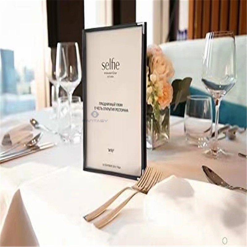 Foldable 3 Pages 6 Faces A4 Transparent Menu Cover Restaurant Menu ...