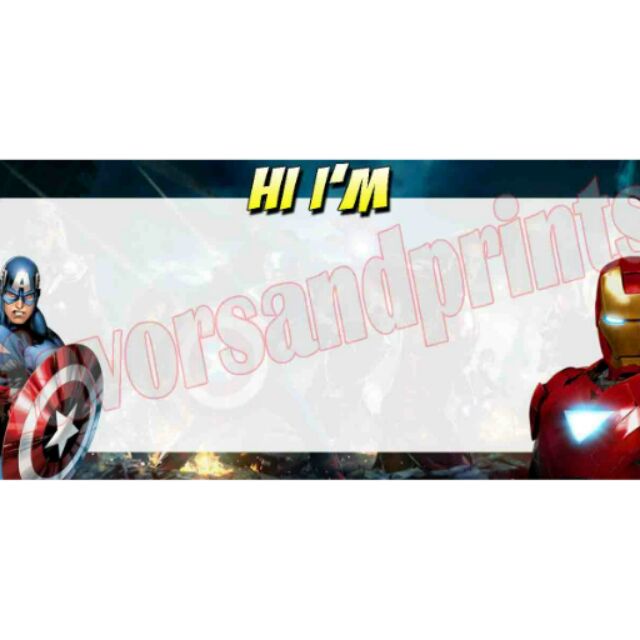 AVENGERS / WONDERWOMAN BIRTHDAY PARTY NAME TAGS (10s) | Shopee Philippines