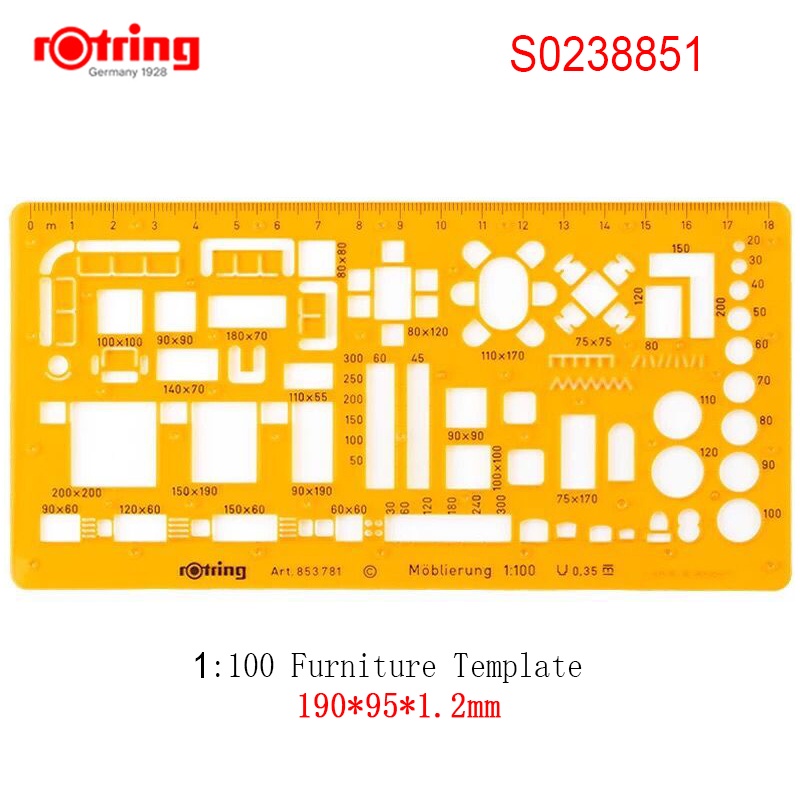 rotring Furniture Template 1:50/1:100 drawing tools ruler | Shopee ...