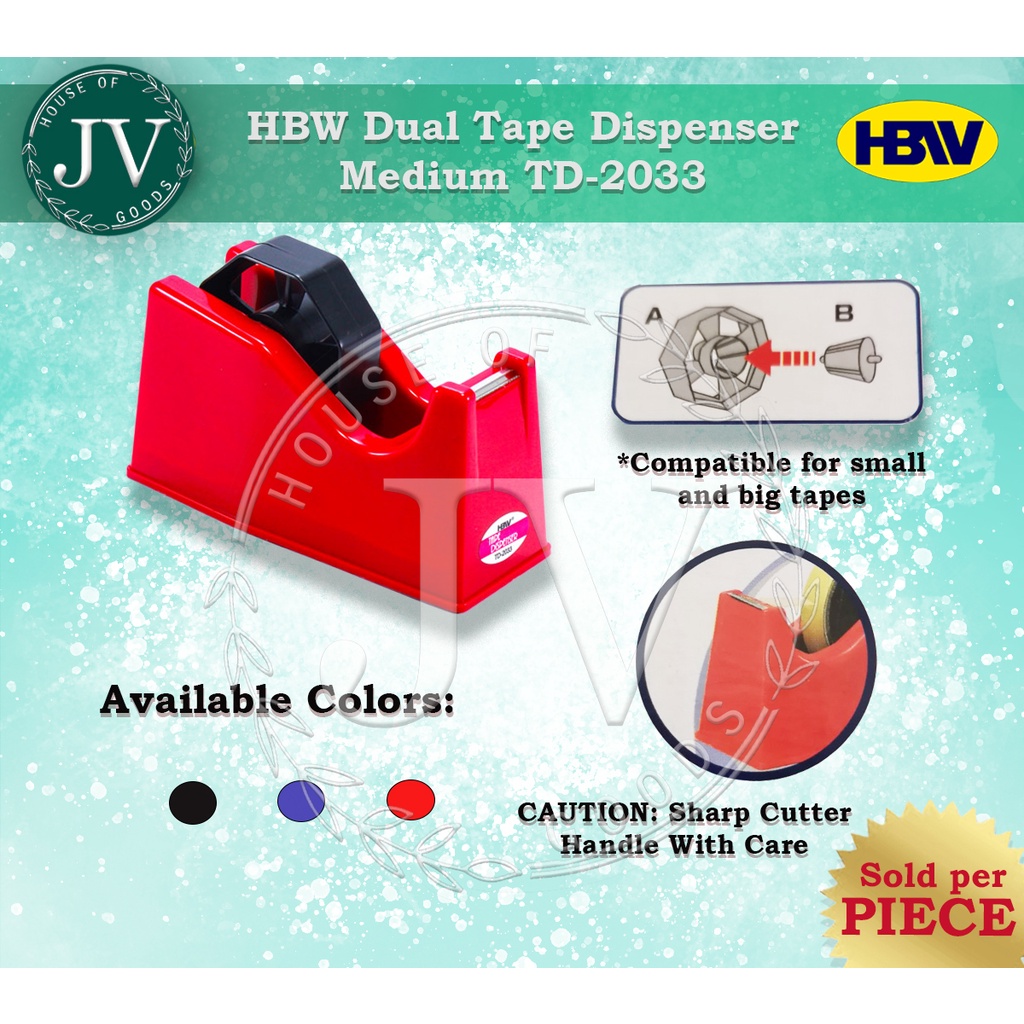 HBW Dual Tape Dispenser TD-2033 | Shopee Philippines