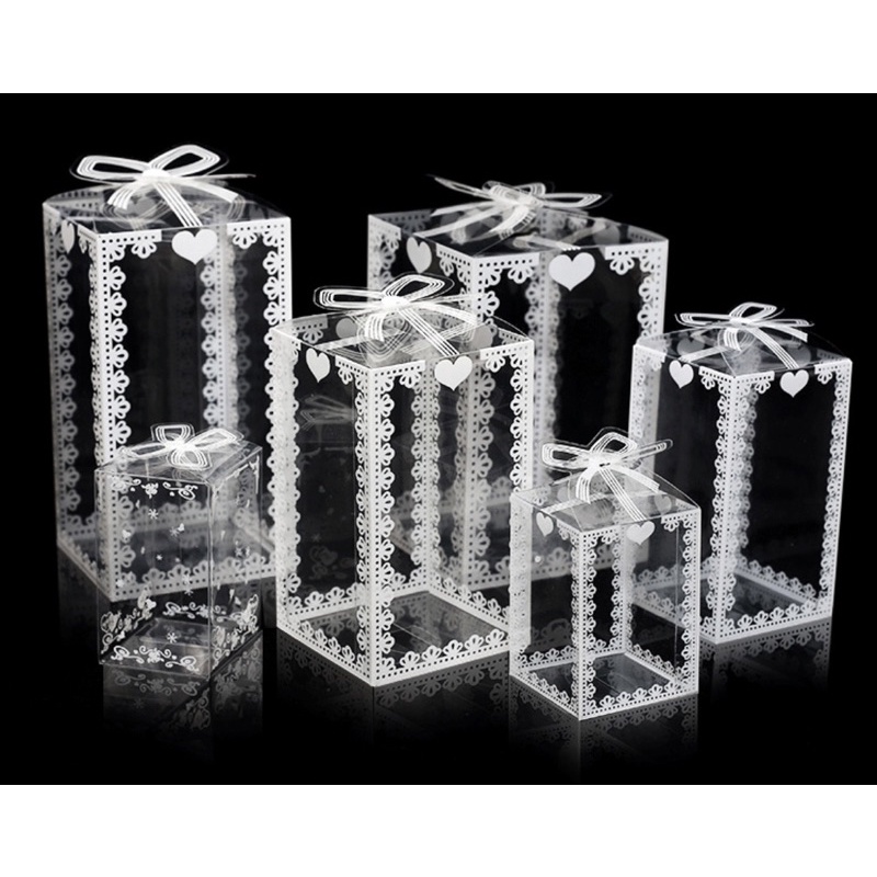 10pcs PVC acetate box for gift box wedding gift box giveaway gift ...