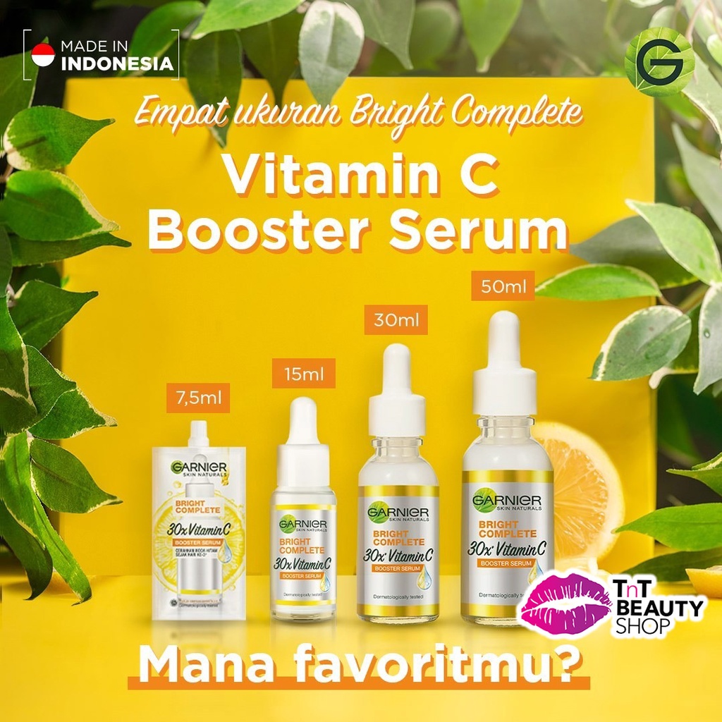 Garnier Bright Complete Vitamin C 30x Booster Serum Single 15 30 50 Ml