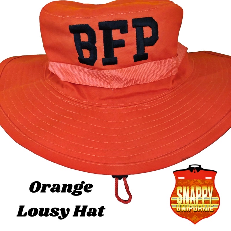 LOUSY HAT ( ORANGE & BLACK) | Shopee Philippines