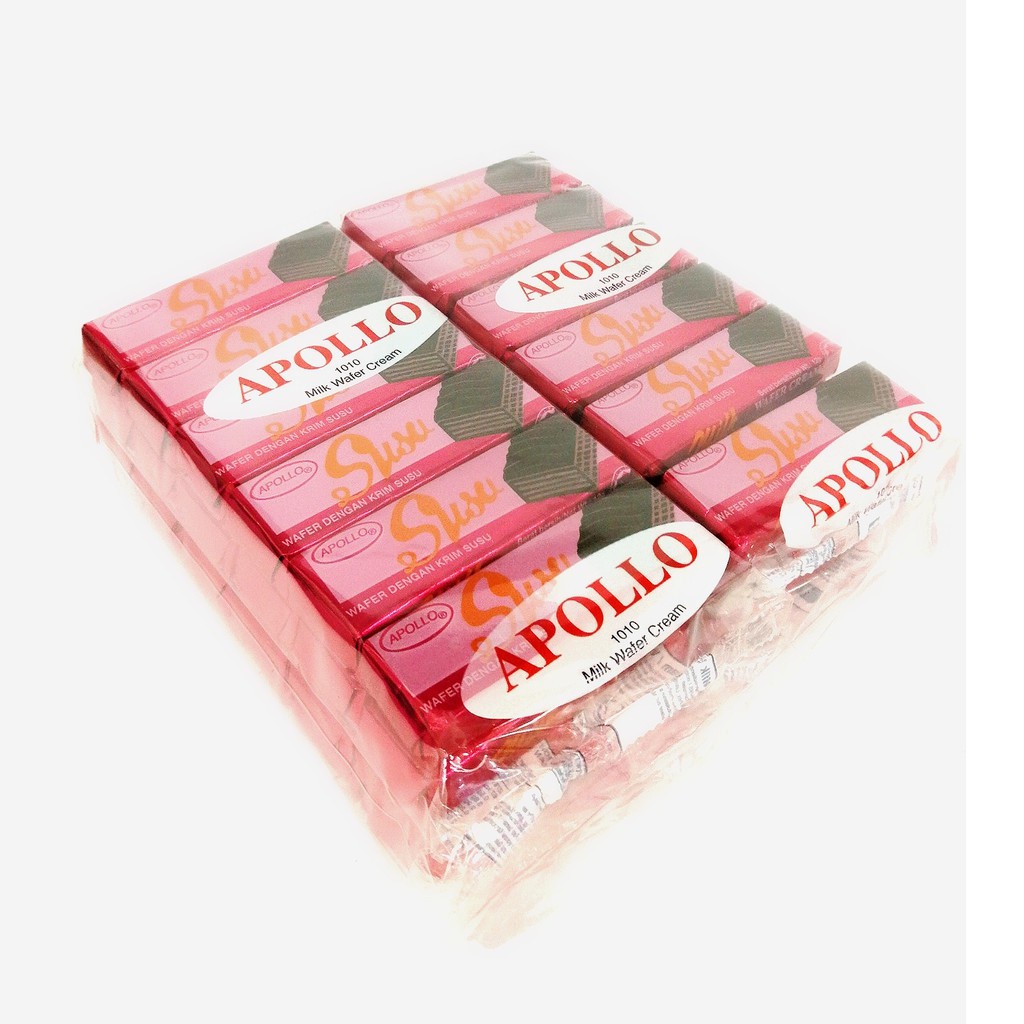 Apollo Chocolate Coated Wafers (1 pack 48 pieces) - Honest Bee