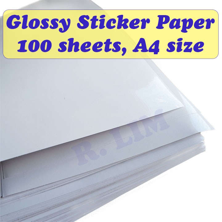 Sticker Paper Glossy A4 100 Sheets Printable | Shopee Philippines