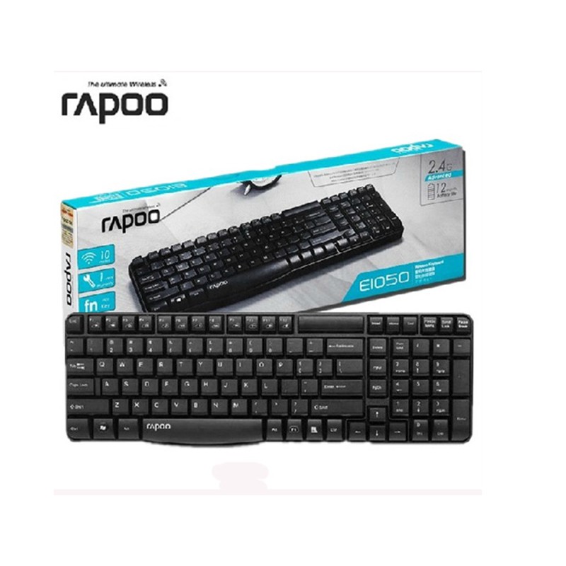 Rapoo E1050 2.4Ghz Wireless 108-Key Keyboard w/ USB Receiver | Shopee ...
