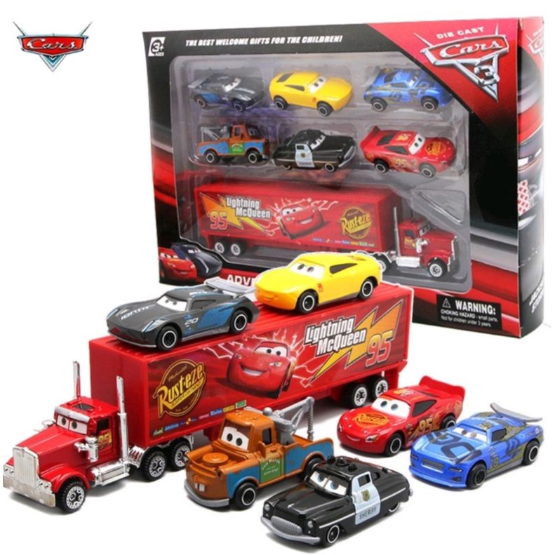 disney cars set diecast 7pcs/set lightning mcqueen gift set | Shopee ...