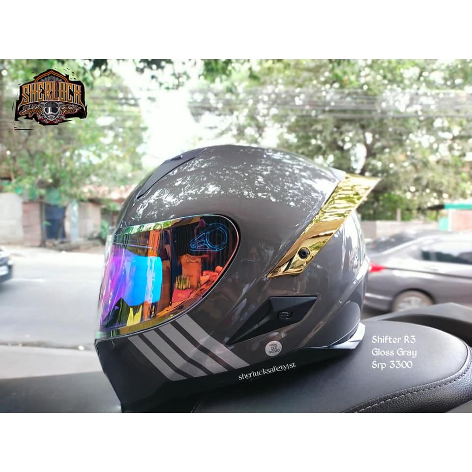 SHIFTER R3 full face helmet iriduim lens with spoiler | Shopee Philippines