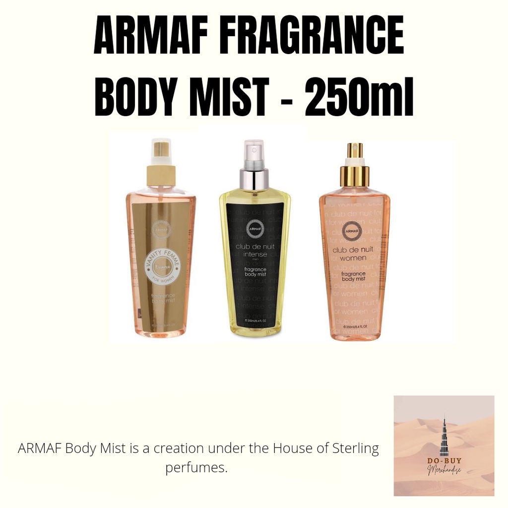 ARMAF FRAGRANCE BODY MIST - 250 ML | Shopee Philippines