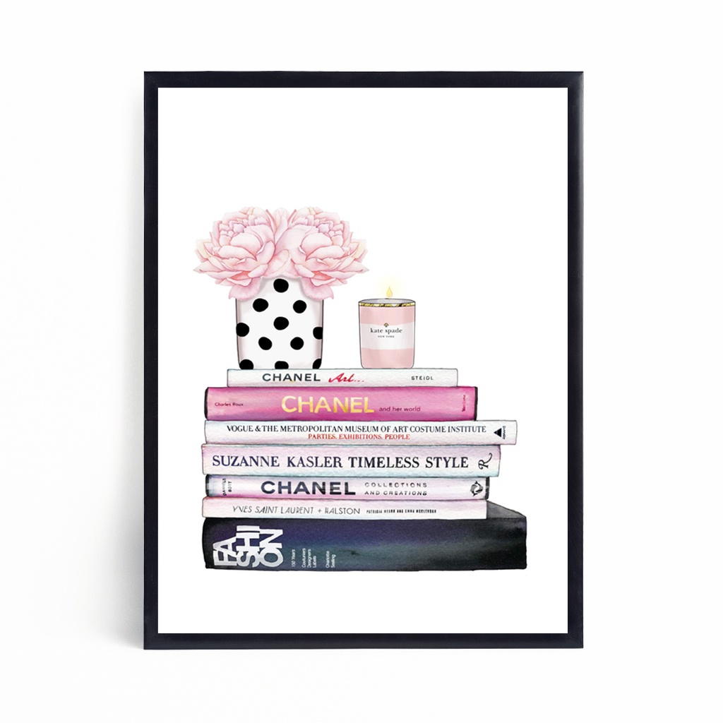 Fashion Book Stack with Candle Wall Art Frame | Shopee Philippines