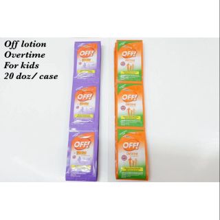 12 sachets Original OFF LOTION Insect Repellent Lotion 5.8g per sachet ...