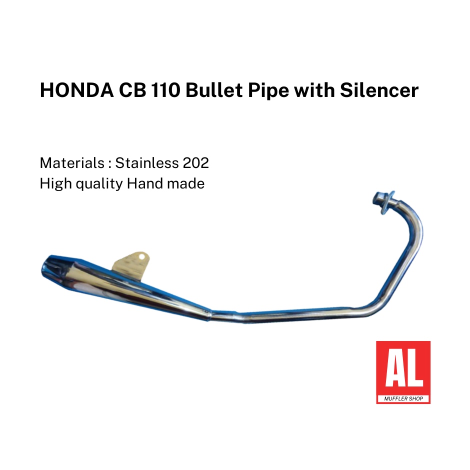Honda CB110 Bullet pipe with silencer / cb 110 muffler | Shopee Philippines