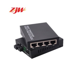 ZJW 2 SC Port 2 RJ45 Port Gigabit Fiber Optic Media Converter Fiber ...