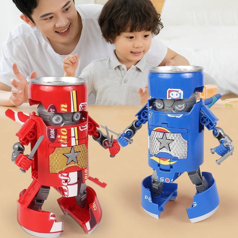 Transforming Robot Deformation Soda Samurai Mecha Cola Robot Drink Can ...
