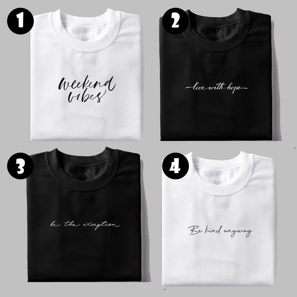 T633 STATEMENT SHIRT Design Graphic Printed Tees White Black Tshirt for ...