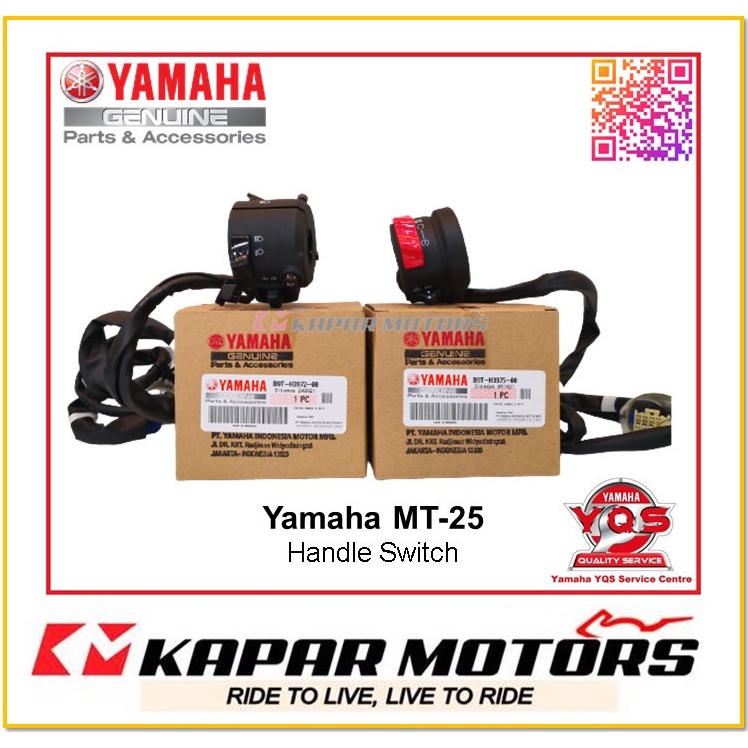 [100% ORI HLY] YAMAHA MT25 MT-25 HANDLE SWITCH ** B9T-H3972-00 / B9T ...