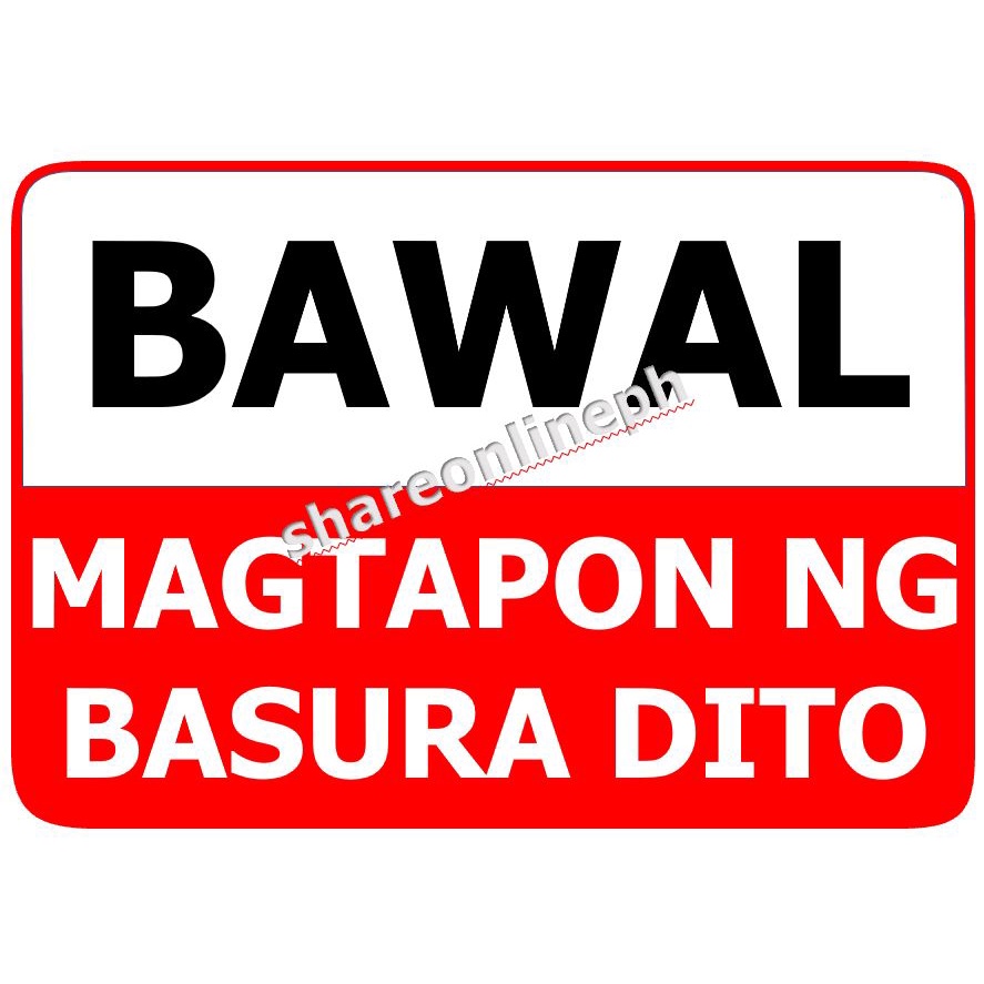 Laminated Signages | Bawal Magtapon ng Basura | No Littering | Signages ...