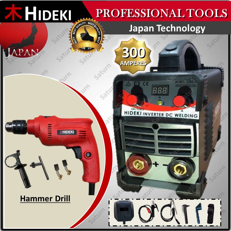 HIDEKI Portable Inverter Welding Machine 300AMP ARC FORCE with HIDEKI ...