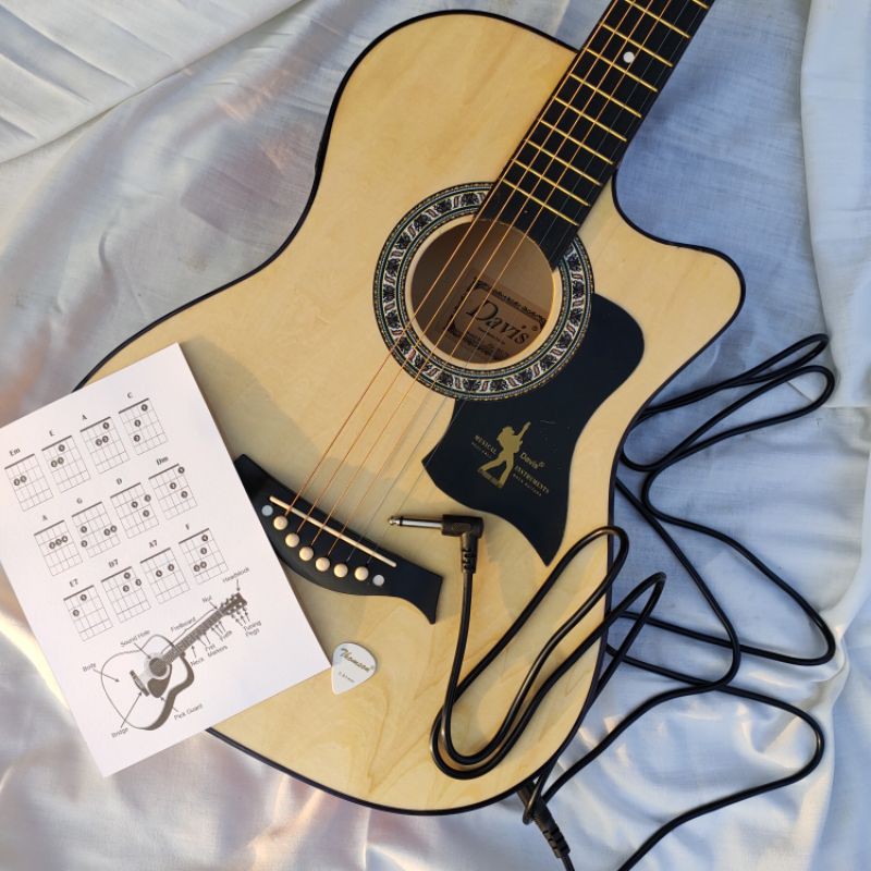 Davis Electricoustic Guitar (JG38c with pick-up) | Shopee Philippines