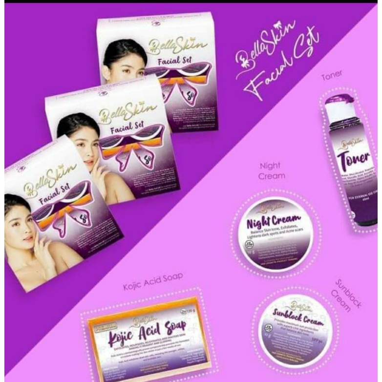 PER PC RETAIL BELLA SKIN (TONER, NIGHT CREAM, SUNBLOCK) | Shopee ...