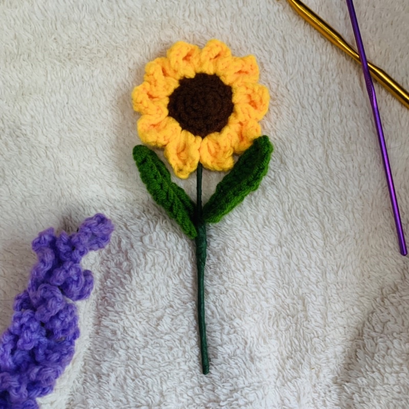 Mini crochet sunflower per piece | Shopee Philippines