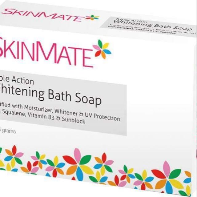 Skinmate TRIPLE ACTION WHITENING BATH SOAP 125g | Shopee Philippines
