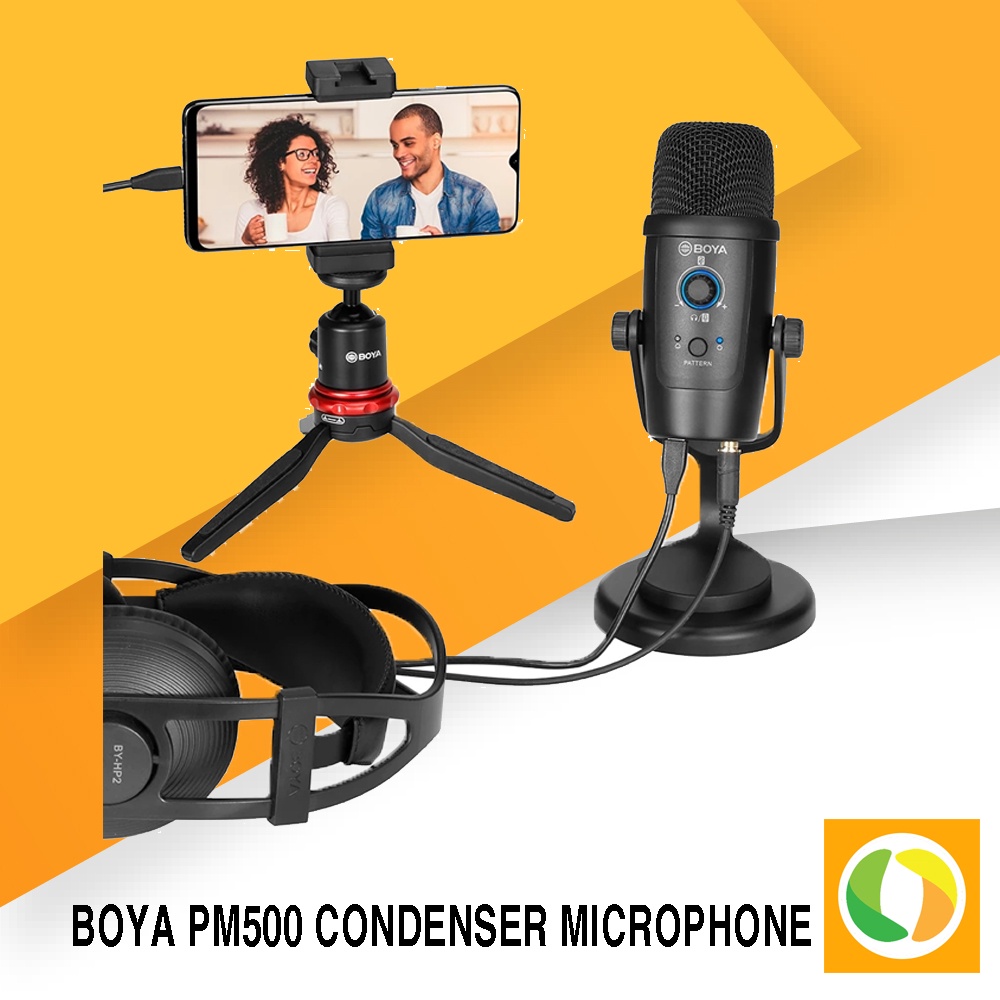 Boya BY-PM500 Cardioid, Omnidirectional USB Microphone For live ...