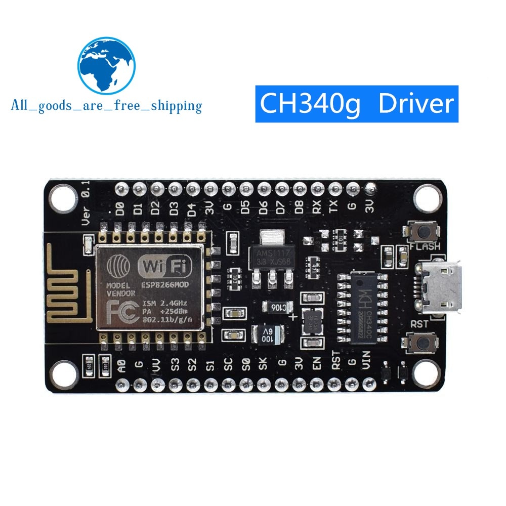 Wireless module NodeMcu v3 CH340 Lua WIFI Internet of Things development board ESP8266 with pcb ...
