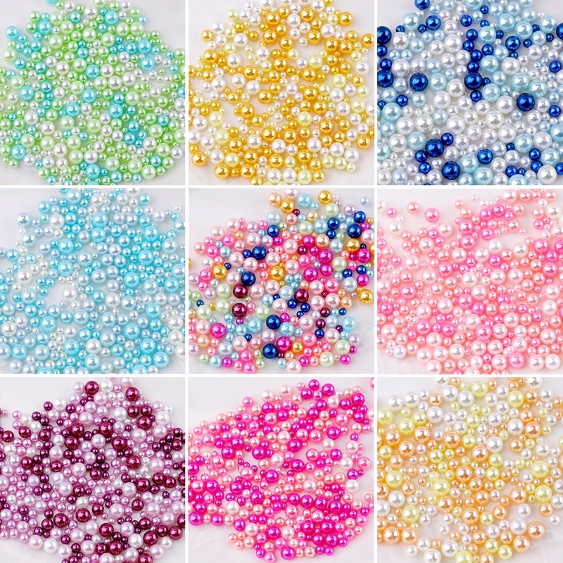 1 Kilograms Colored Pearl Beads/ Plastic Pearls For DIY | Shopee ...