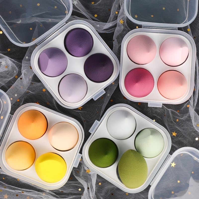 4Pcs/Box Makeup Sponge MakeuBeauty Egg beauty Use For Dry And ...