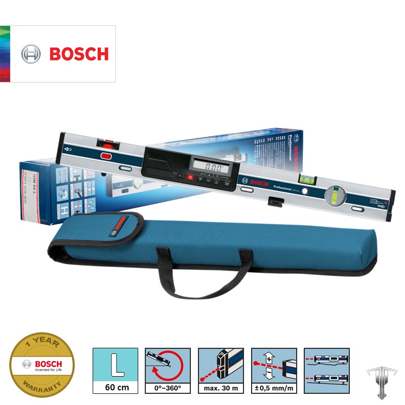 Bosch GIM 60 L Professional Digital Inclinometer Measuring Tool ...