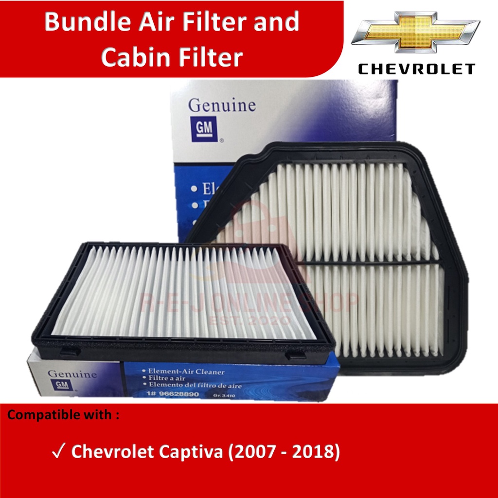Bundle Air Filter and Cabin Filter for Chevrolet Captiva (2007 - 2018 ...