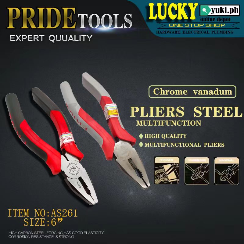 AS261 6" HEAVY DUTY PLIERS (PRIDE) | Shopee Philippines
