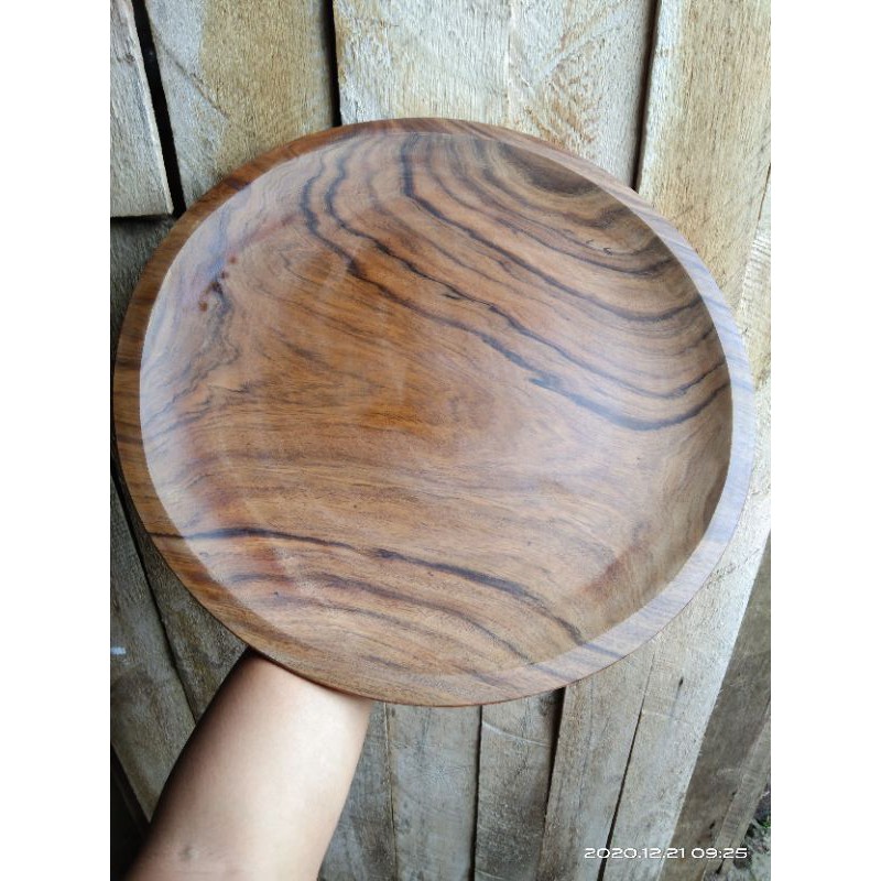 Round Plate 15inch diameter (Iron wood) Bilao wood | Shopee Philippines