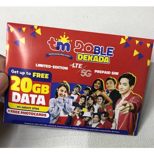 TM sim LTE/5G ready tricut Limited Edition get up to 20gb data | Shopee ...