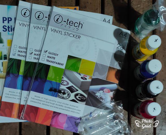 I-tech Vinyl Sticker Waterproof A4 Glossy/ Matte/ Transparent | Shopee ...