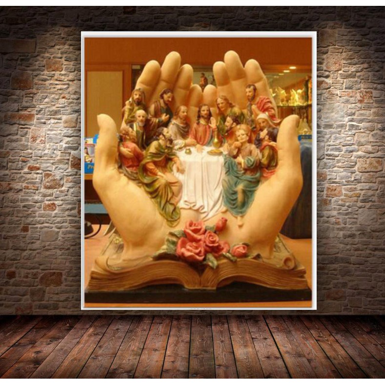 DIY full beads 5D diamond painting, religion on the palm, the last ...