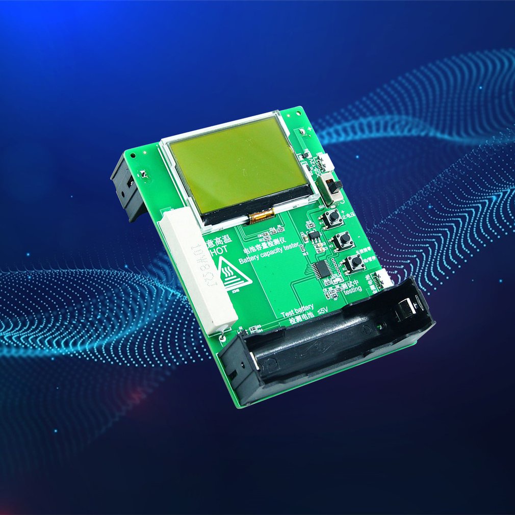 LCD LED Display Battery Capacity Tester MAh MWh 18650 Lithium Battery ...