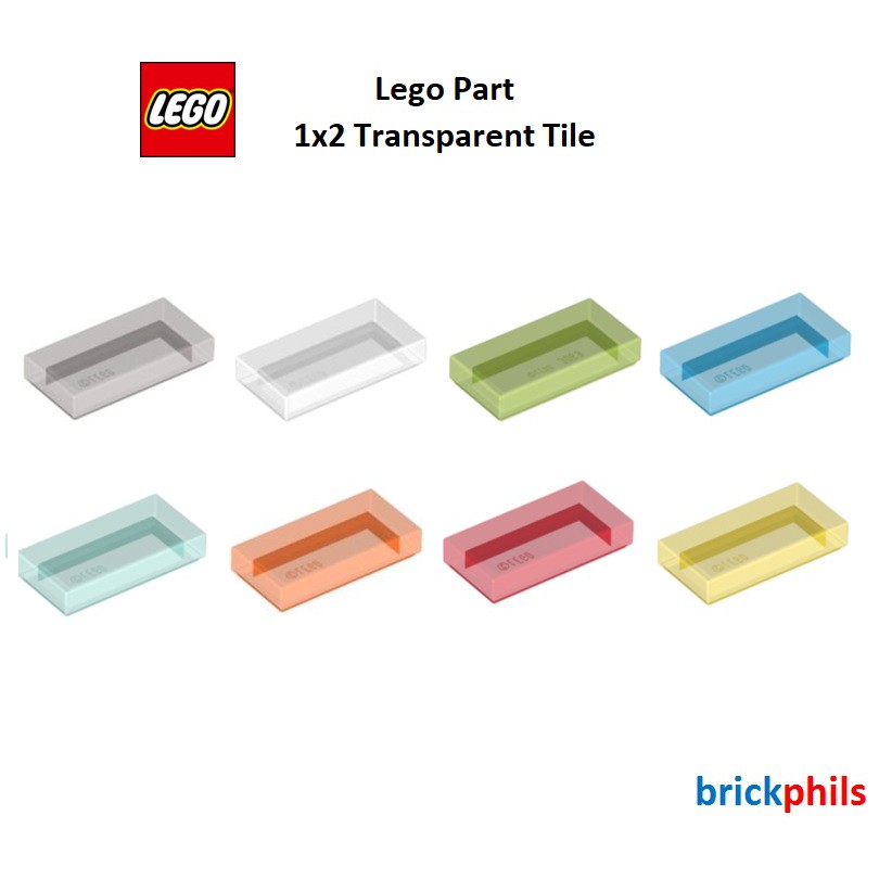 Lego Part 3069b - 1x2 Transparent Tile (5pcs per Lot) | Shopee Philippines
