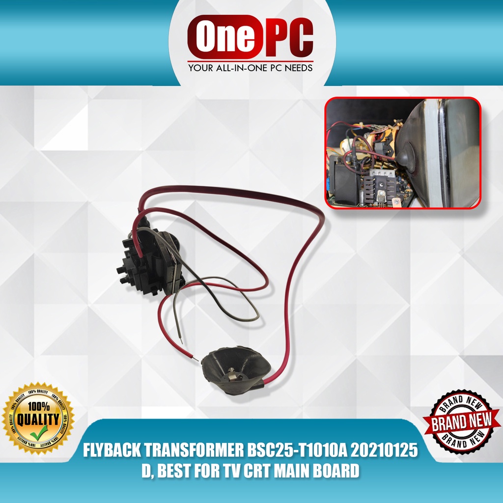 FLYBACK TRANSFORMER BSC25-T1010A 20210125 D, BEST FOR TV CRT MAIN BOARD ...