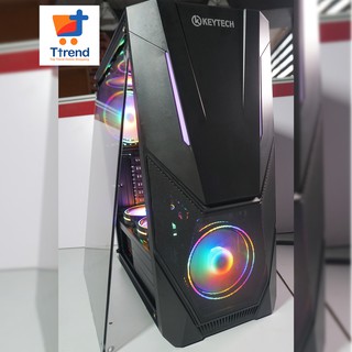 Gaming Case Tempered Glass Keytech T5000 Fits ATX, Micro ATX and Mini ...